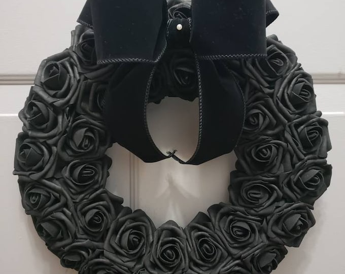 Gothic Black Wreath. Gothic Victorian Wedding Decor. Witchy Decor ...