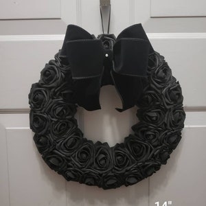 Victorian Black Rose Wreath. Gothic Home Decor. Gothic Wall Decor ...