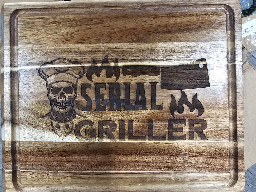 Serial Griller Cutting Board, Skull Kitchen Accessories, Halloween Home ...