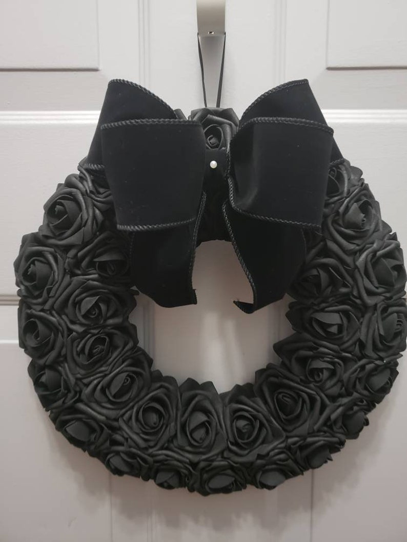 Victorian Black Rose Wreath. Gothic Home Decor. Gothic Wall | Etsy