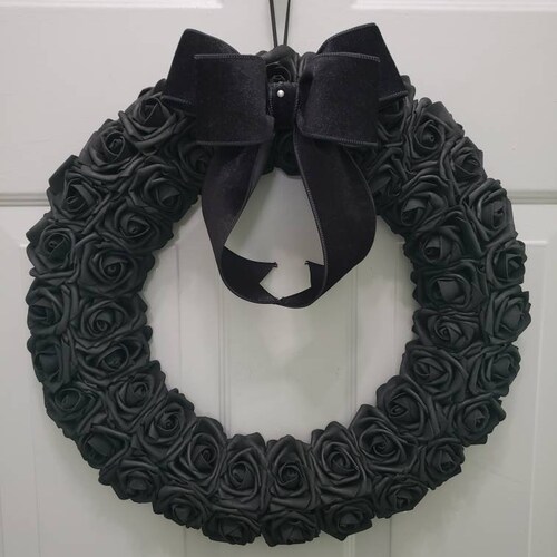 Victorian Black Rose Wreath. Gothic Home Decor. Gothic Wall - Etsy