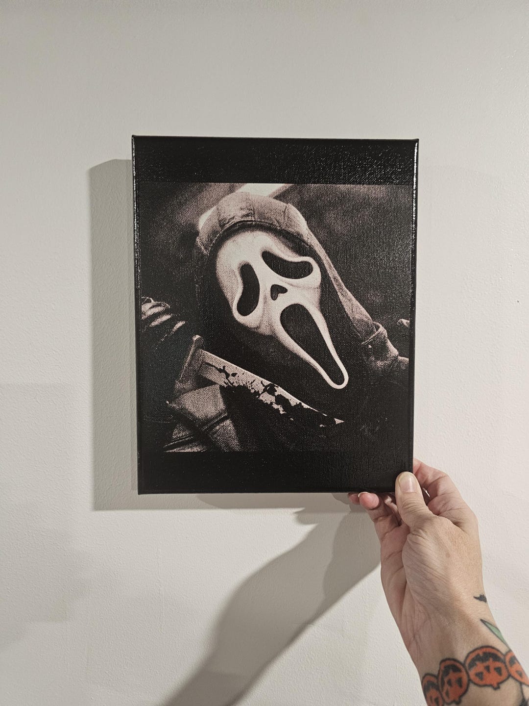 Ghostface Canvas Painting, Laser Engraved Painting, Horror Art, Horror ...