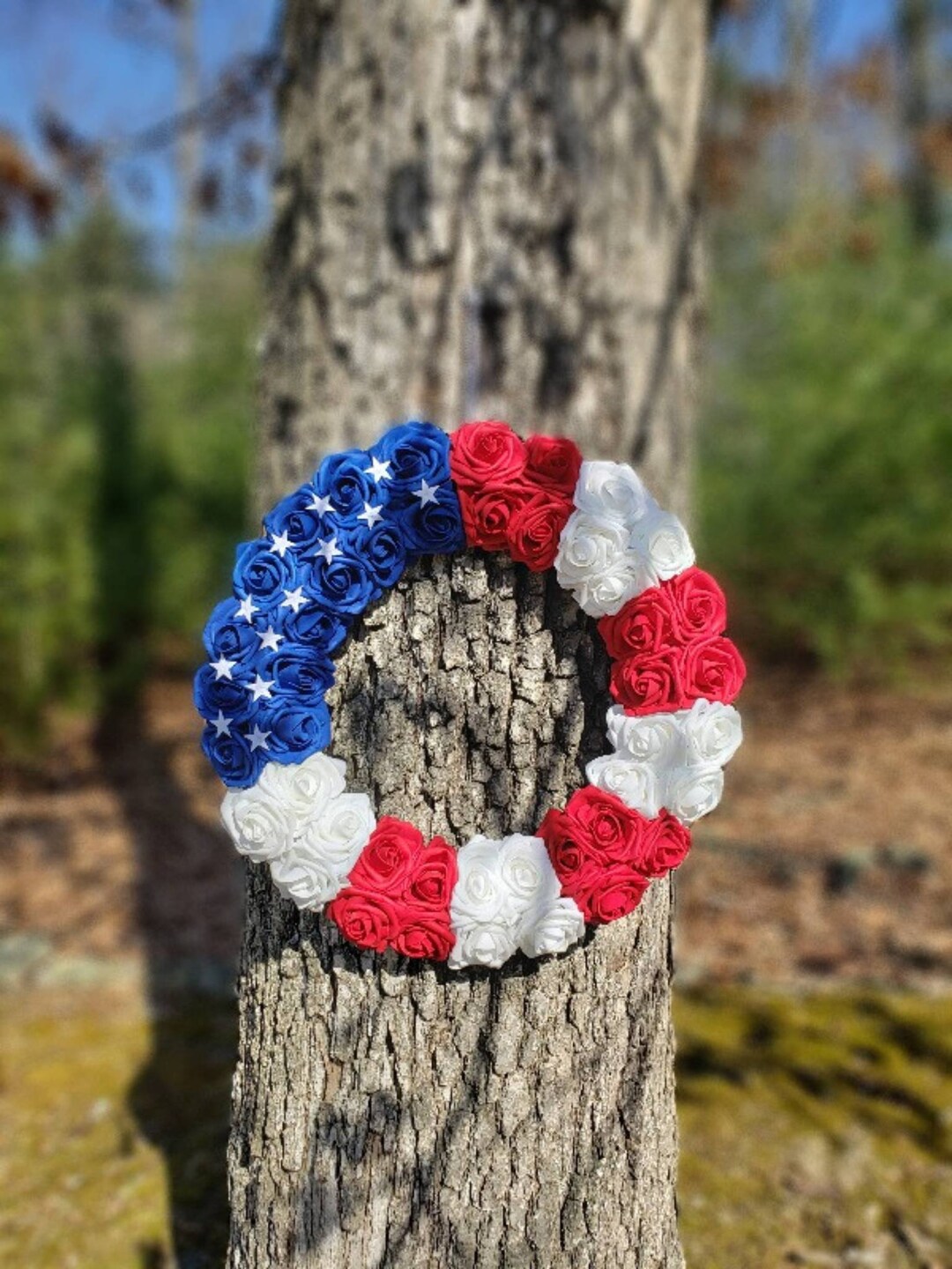 American Flag Door Wreath, Patriotic Home Decor, Father's Day Gift, 4th ...