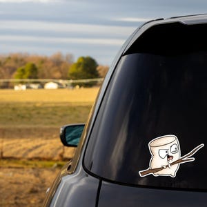Roasting Marshmallows Vinyl Sticker, Funny Sticker, Camping Sticker ...