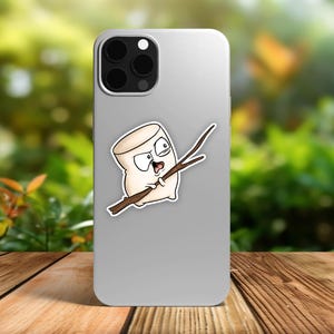 Roasting Marshmallows Vinyl Sticker, Funny Sticker, Camping Sticker ...