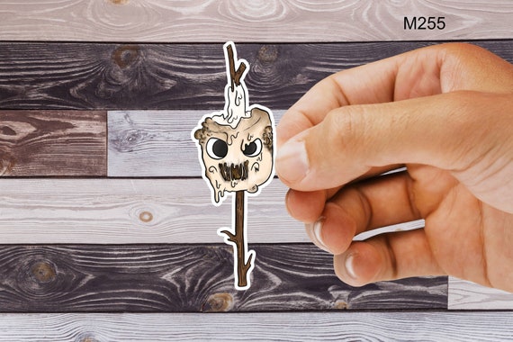 Roasting Marshmallows Vinyl Sticker Funny Sticker Camping - Etsy