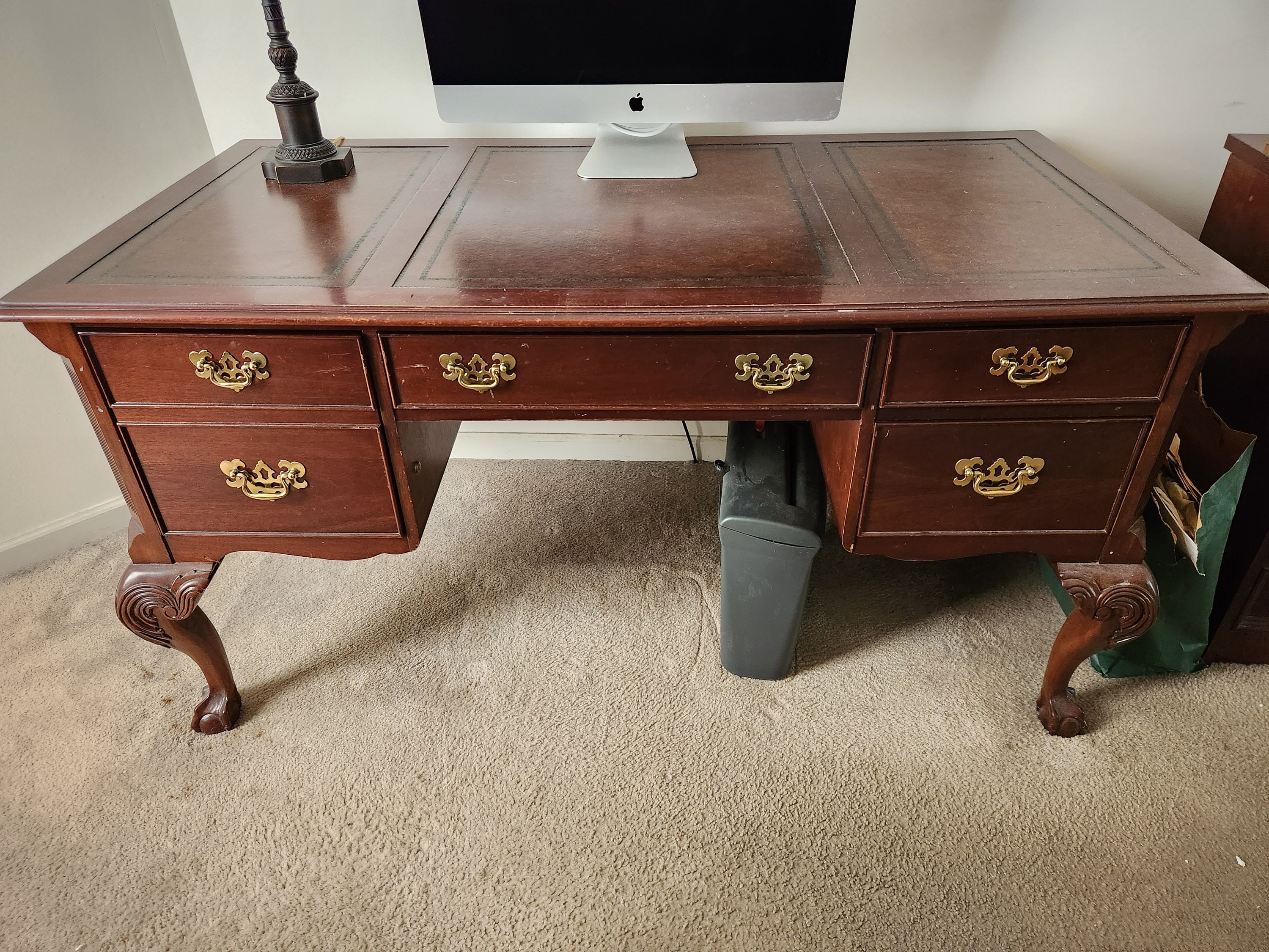 Antique Desk With Claw Legs