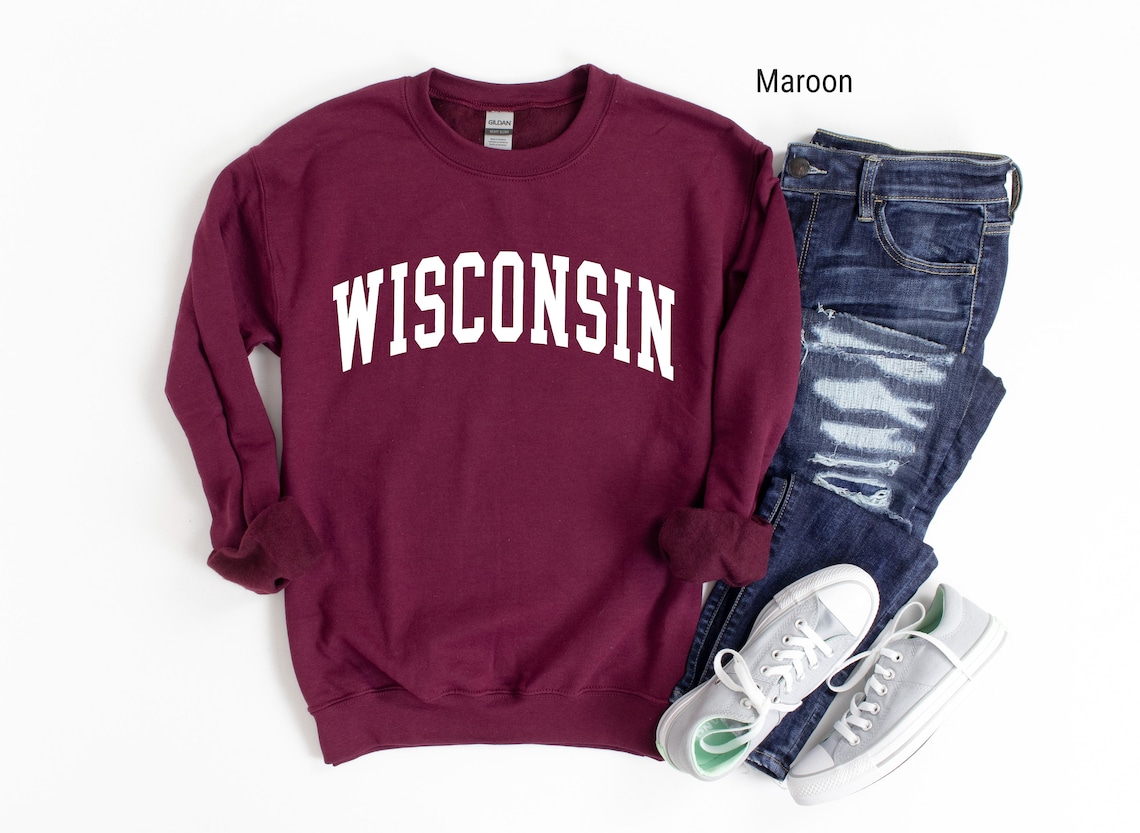 Wisconsin Sweatshirt, Wisconsin Shirt, Wisconsin, Milwaukee Sweatshirt ...
