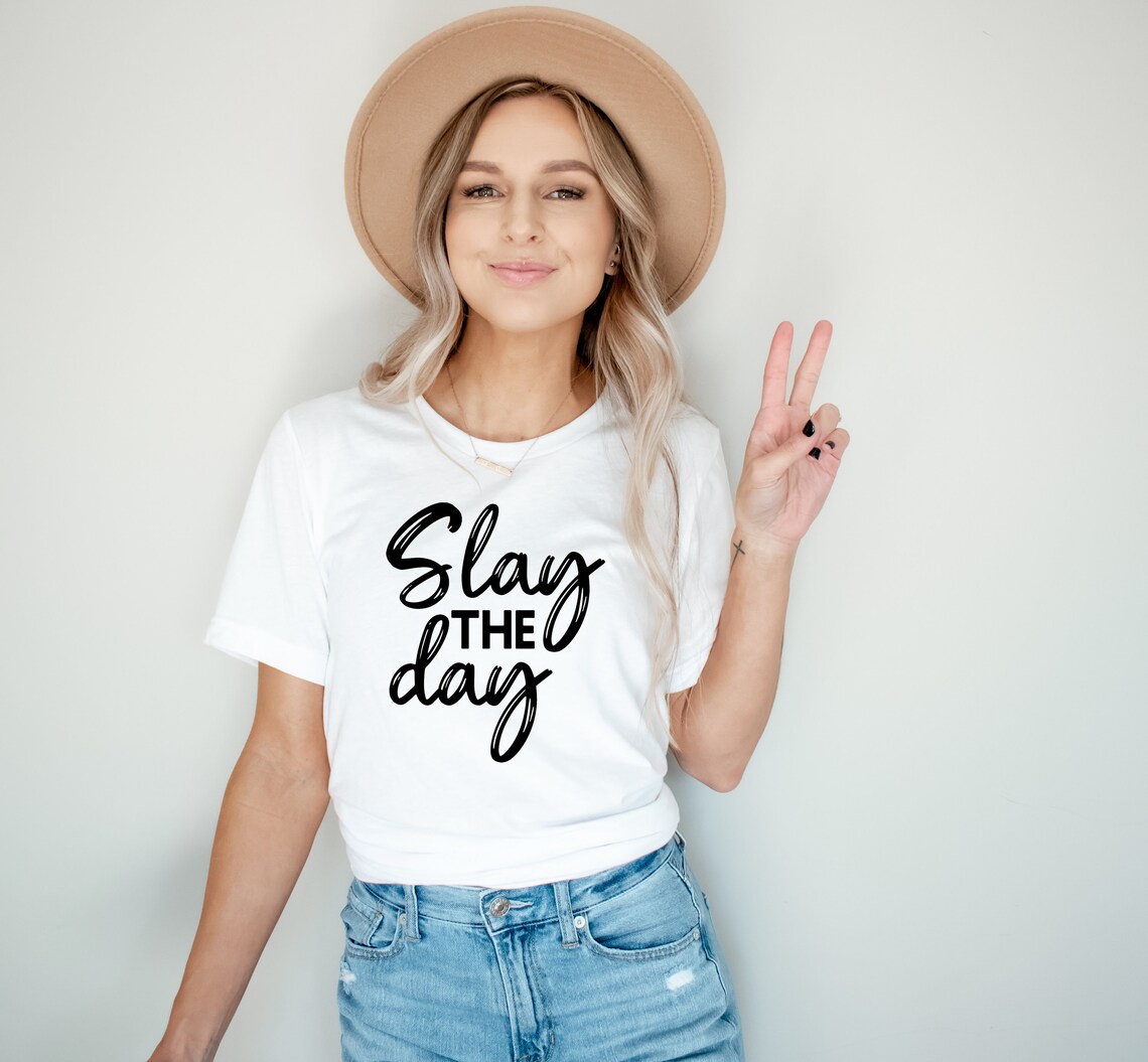 Slay the Day Shirt Slay the Day Wake up and Slay Shirt - Etsy