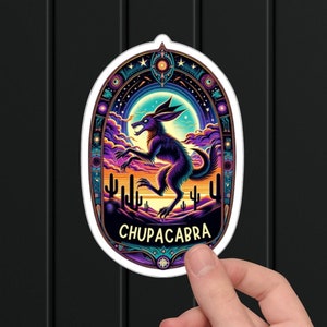 Chupacabra Sticker, Southwestern Chupacabra Sticker, Folklore Cryptid ...