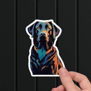 Black Labrador Sticker, Laptop Sticker, Dog Lover Sticker, Notebook ...