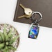Colorful Art Key Ring Rectangle Key Chain Colorful Key - Etsy