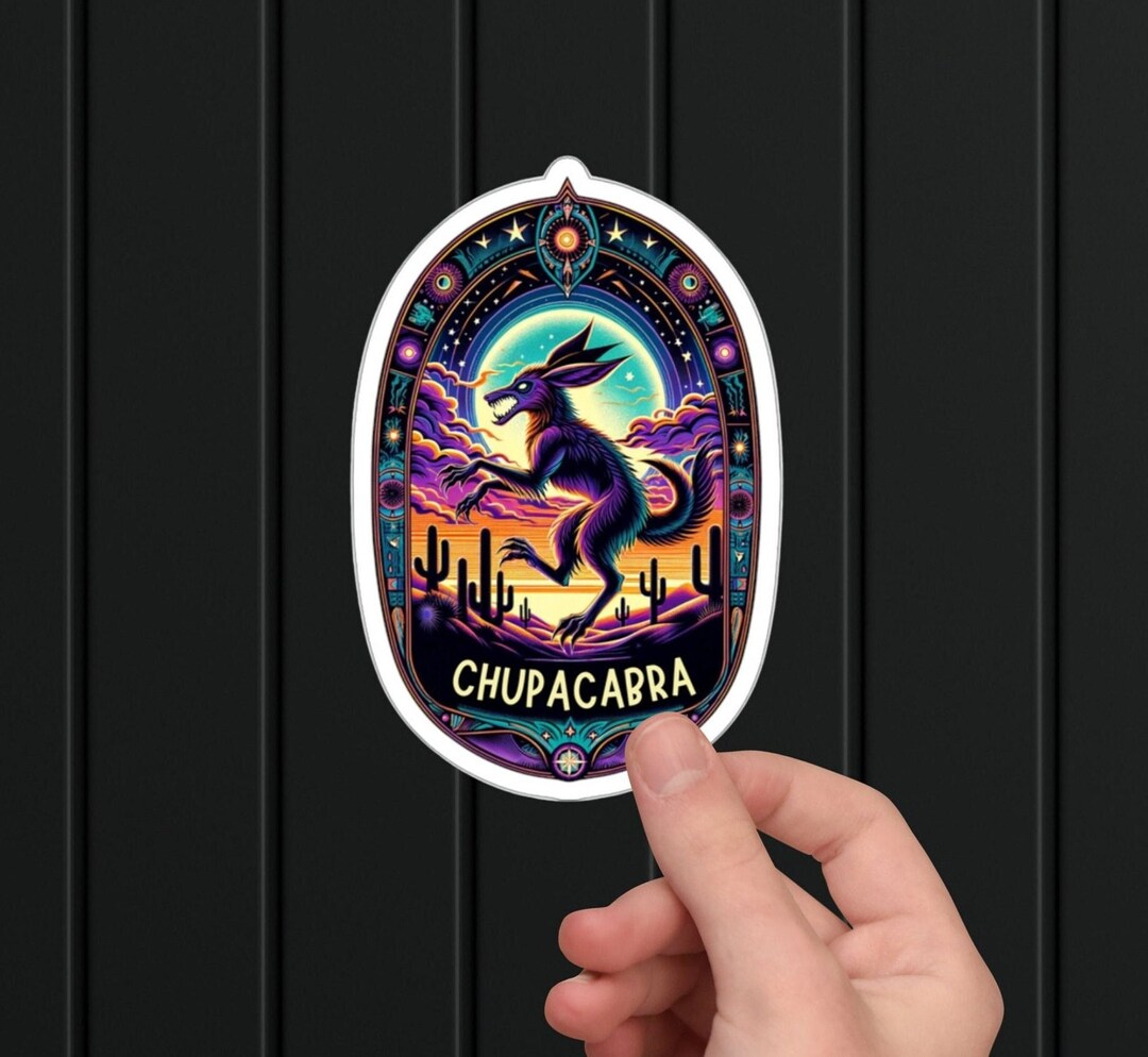 Chupacabra Sticker, Southwestern Chupacabra Sticker, Folklore Cryptid ...