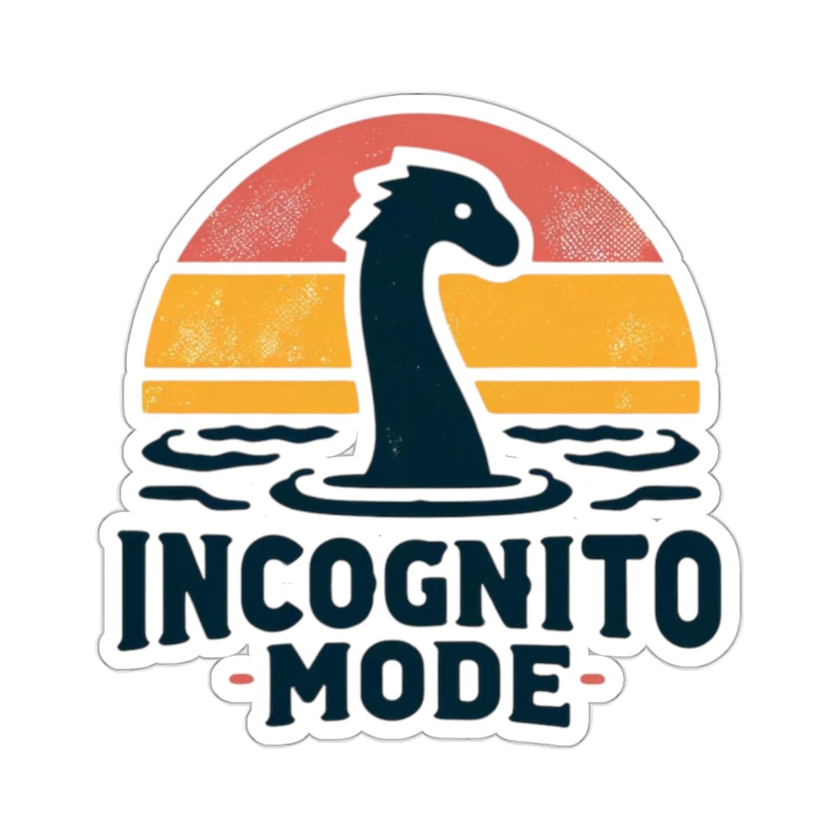 Loch Ness Monster Sticker, Nessie Laptop Sticker, Retro Nessie Sticker ...