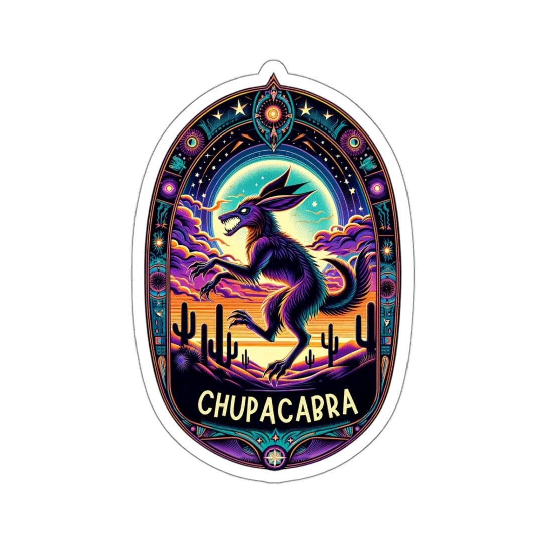 Chupacabra Sticker, Southwestern Chupacabra Sticker, Folklore Cryptid ...