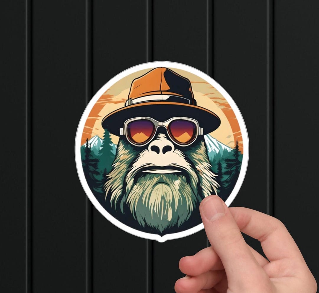 Bigfoot Sticker, Sasquatch Sticker, Bigfoot Laptop Sticker, Bigfoot in ...