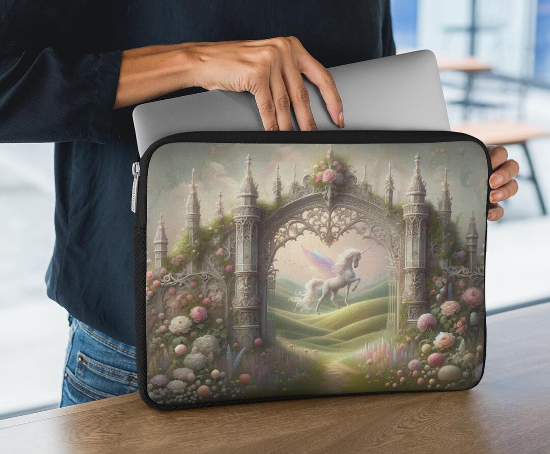 Castlecore Unicorn Laptop Sleeve, Whimsical Unicorn Gift, Laptop Case ...
