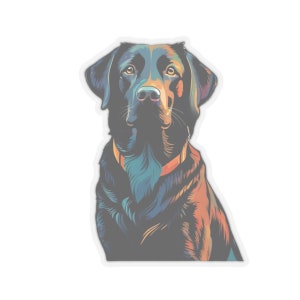 Black Labrador Sticker, Laptop Sticker, Dog Lover Sticker, Notebook ...