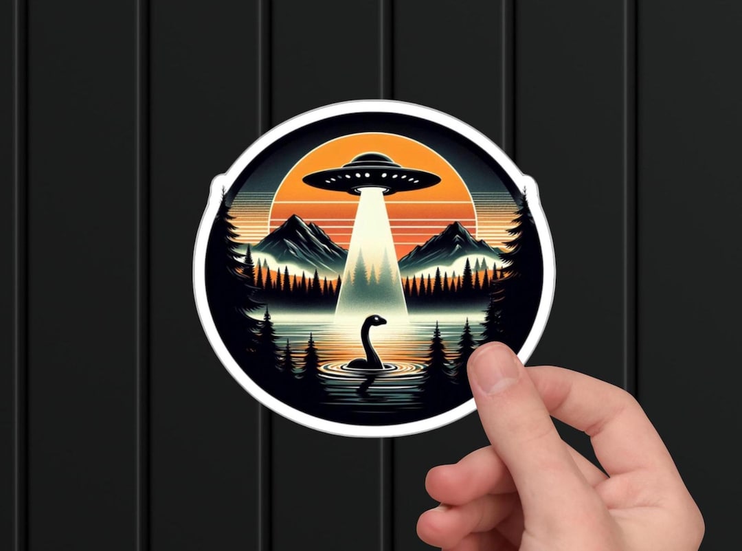 Loch Ness Monster Sticker, Loch Ness Monster Abduction Sticker ...