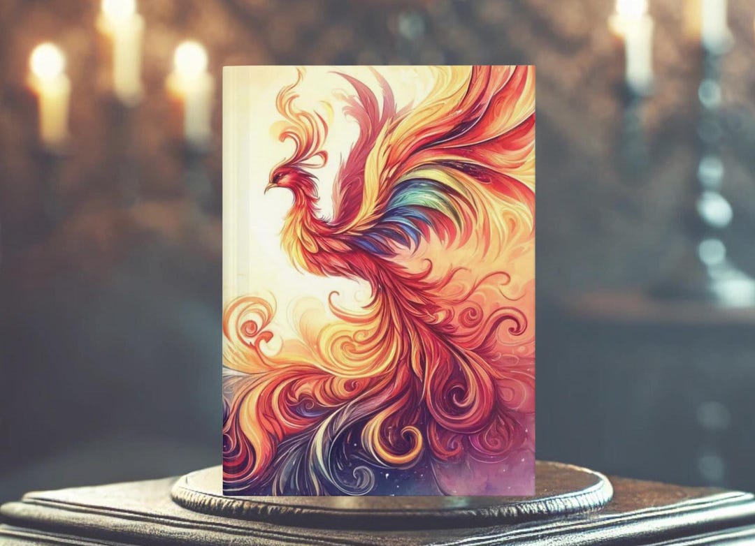 Phoenix Rising Hardcover Journal: Mythical Creature, Transformation - Etsy