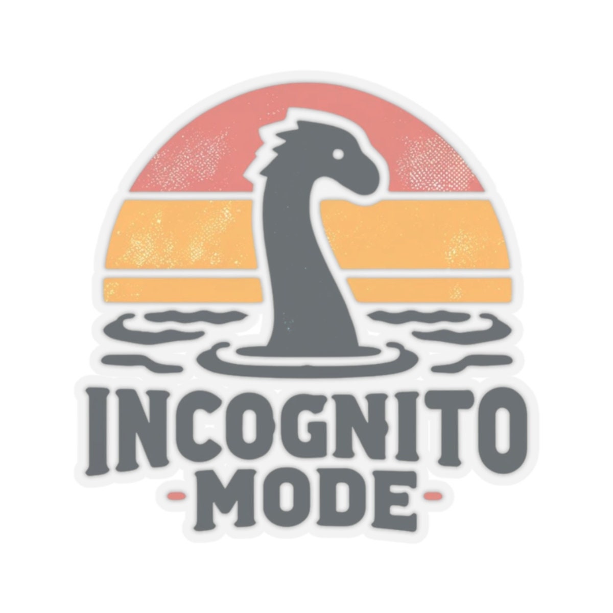 Loch Ness Monster Sticker, Nessie Laptop Sticker, Retro Nessie Sticker ...