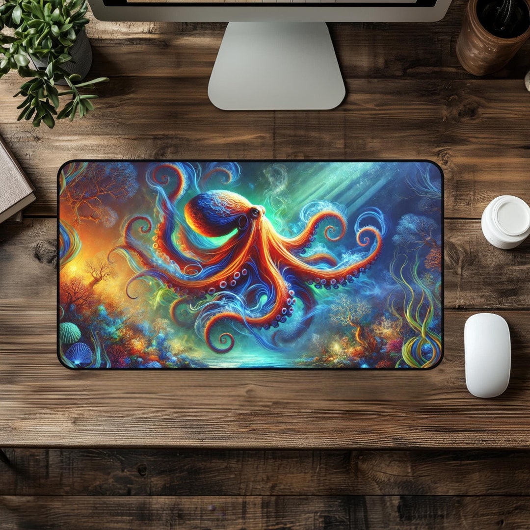 Fantasy Octopus Desk Mat: Nautical Gaming Pad XL - Etsy