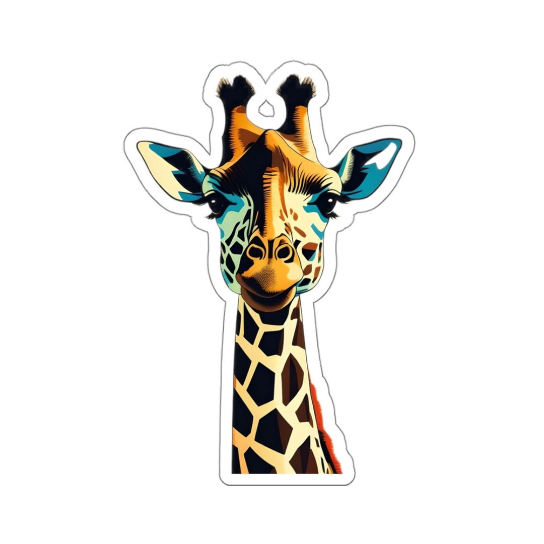 Giraffe Laptop Sticker, Giraffe Sticker, Gifts for Giraffe Lovers ...