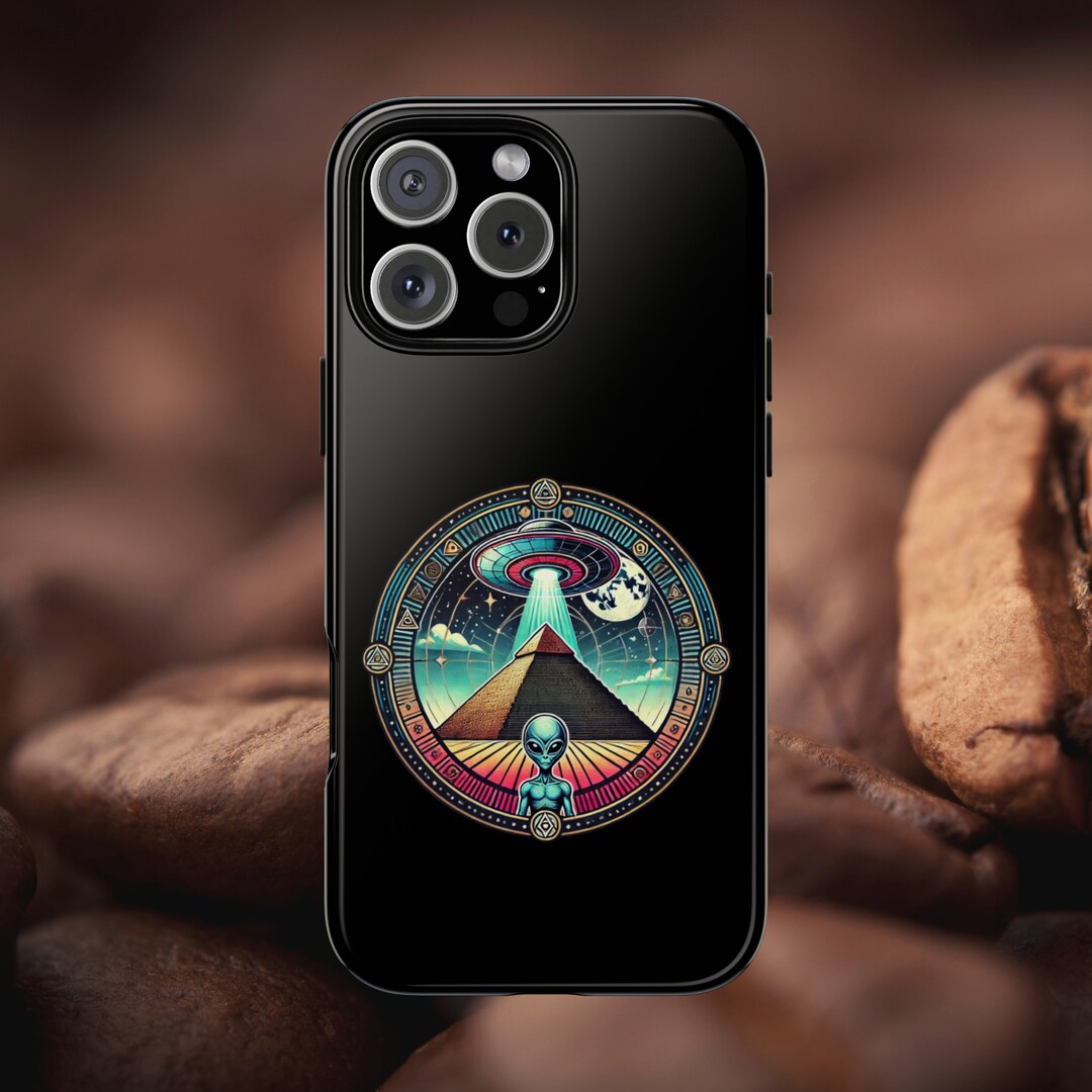 Alien Pyramid UFO Sci-fi Tough Case, Extraterrestrial Gift, Alien Phone ...