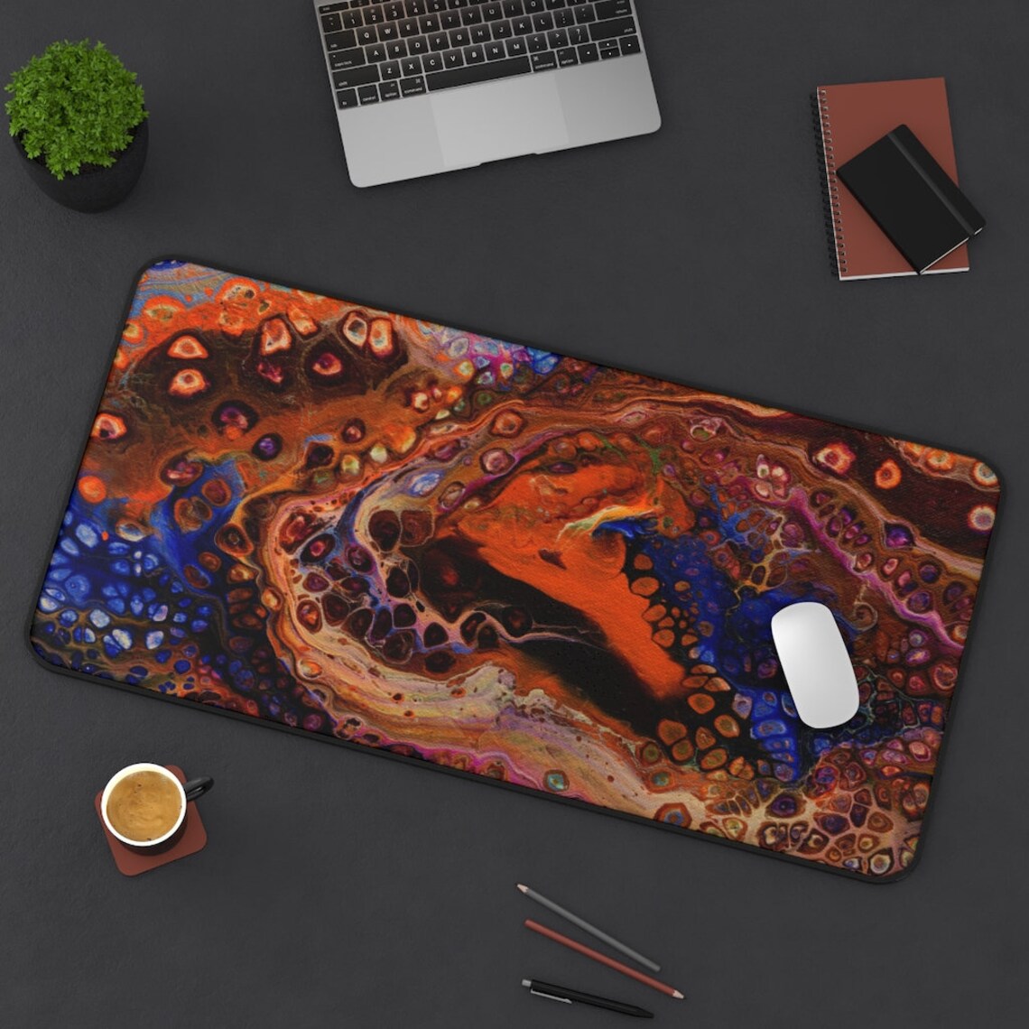 Psychedelic Gaming Desk Mat Colorful Gamers Pad Trendy - Etsy