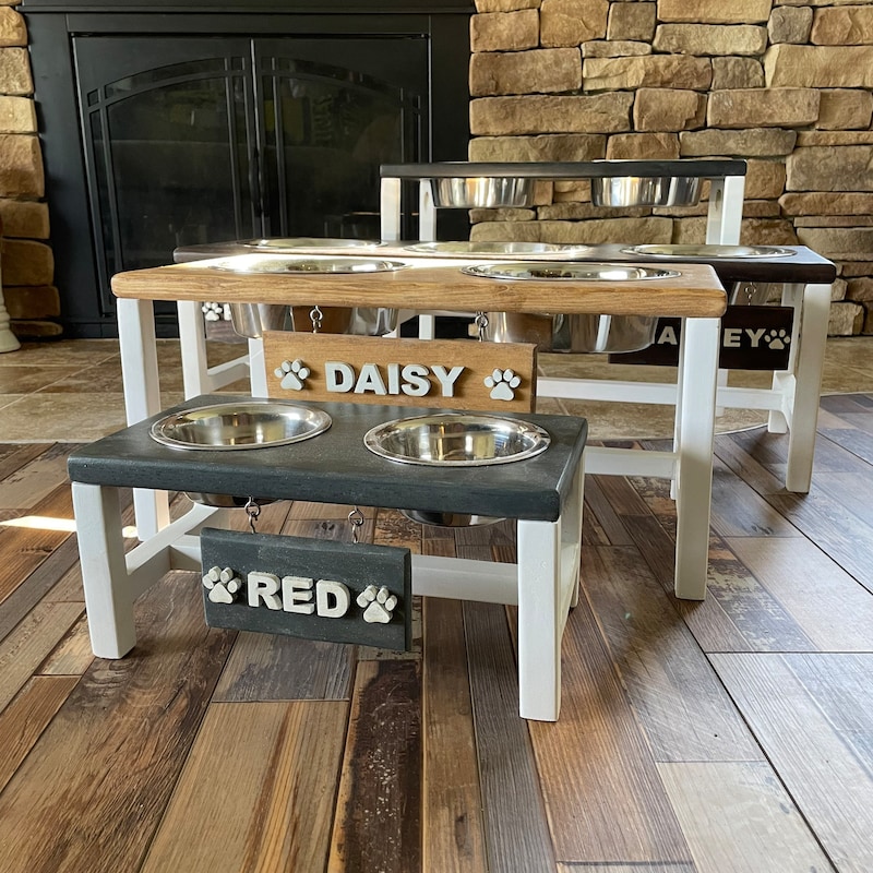 Dog Food Elevated Dish - Etsy