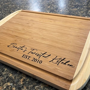Personalized Cutting Board, Extra Large Bamboo Chopping Board ...