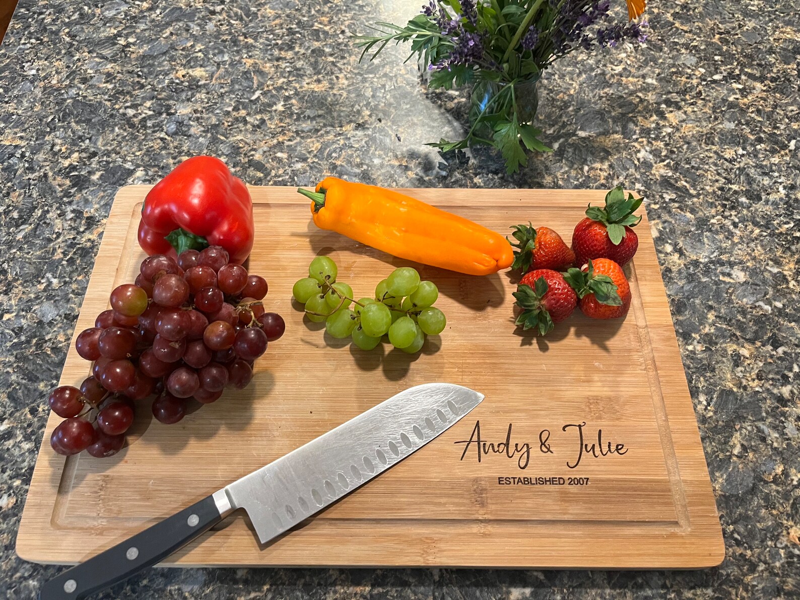 Personalized Cutting Board, Extra Large Bamboo Chopping Board ...