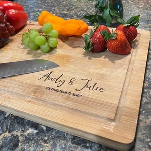 Personalized Cutting Board, Extra Large Bamboo Chopping Board ...