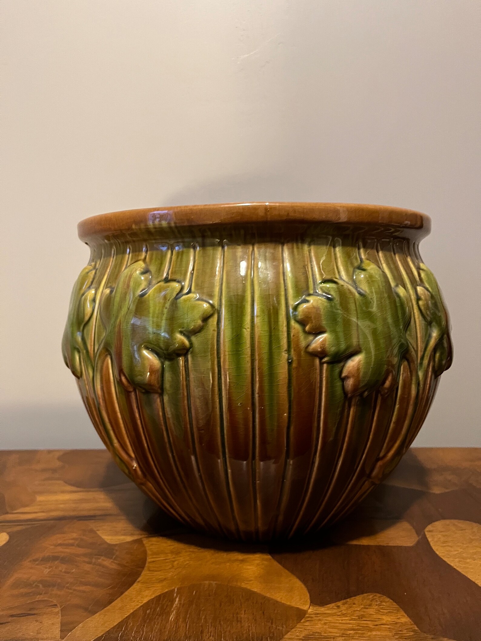 Massive 12 Weller Antique American Art Pottery Blended Majolica ...