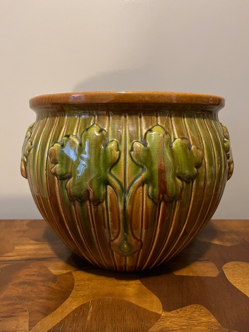 Massive 12 Weller Antique American Art Pottery Blended Majolica ...