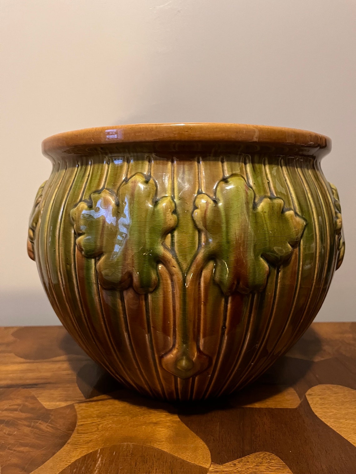 Massive 12 Weller Antique American Art Pottery Blended Majolica ...