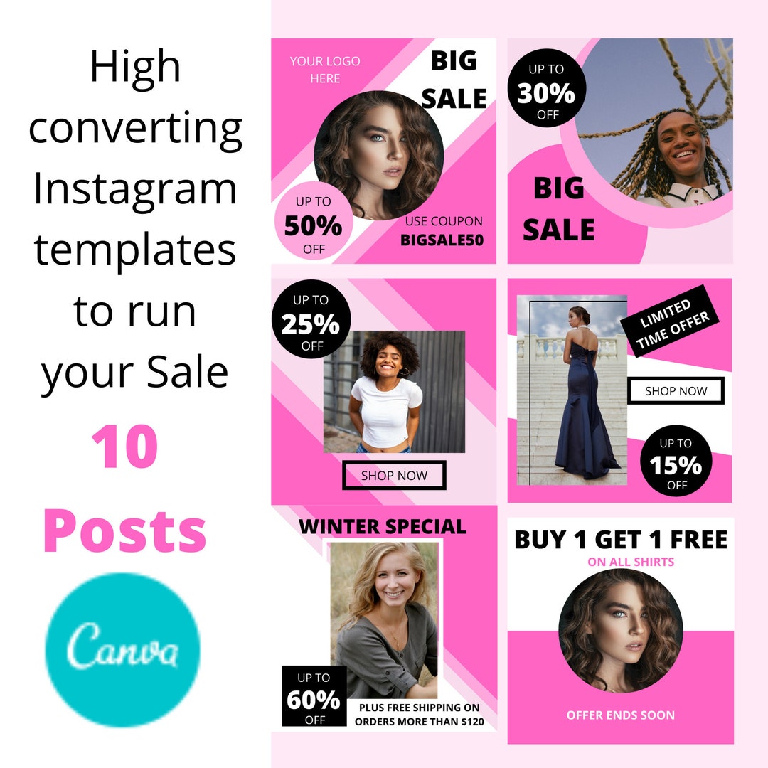 10 Instagram Marketing Templates | Marketing Instagram Post | Instagram ...