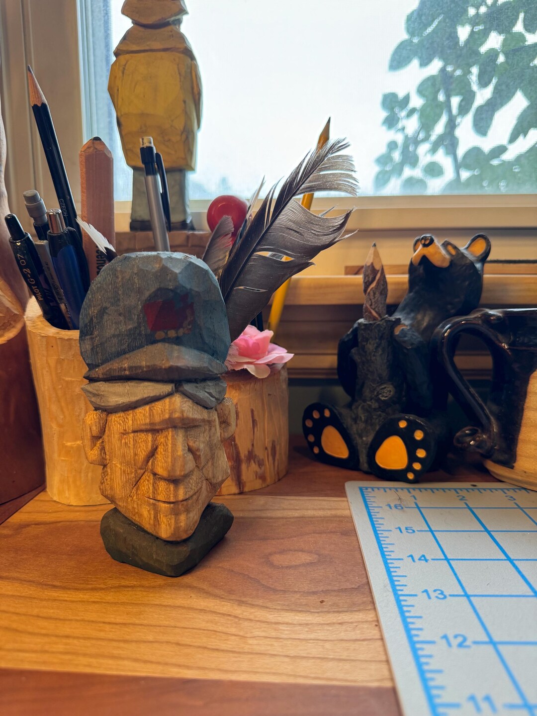 Train Conductor Wood Carving - Etsy