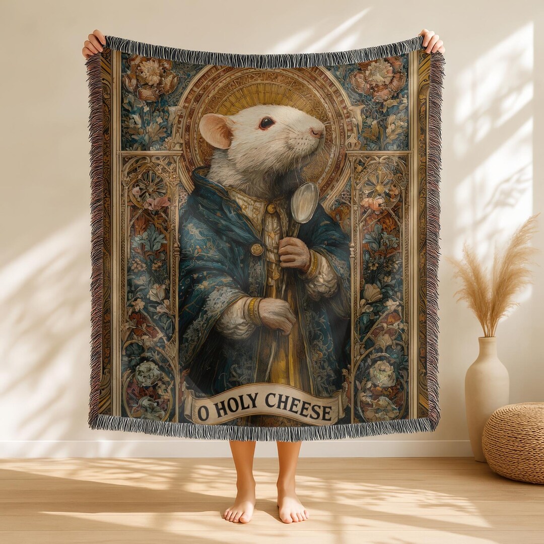 Medieval Rat Tapestry Blanket: O Holy Cheese Gothic Parody - Etsy