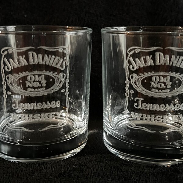 Square Jack Daniels Glasses - Etsy