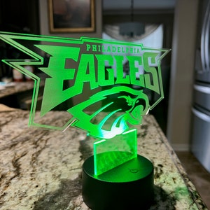 Personalized Acrylic LED Philadelphia Eagles Light - Etsy