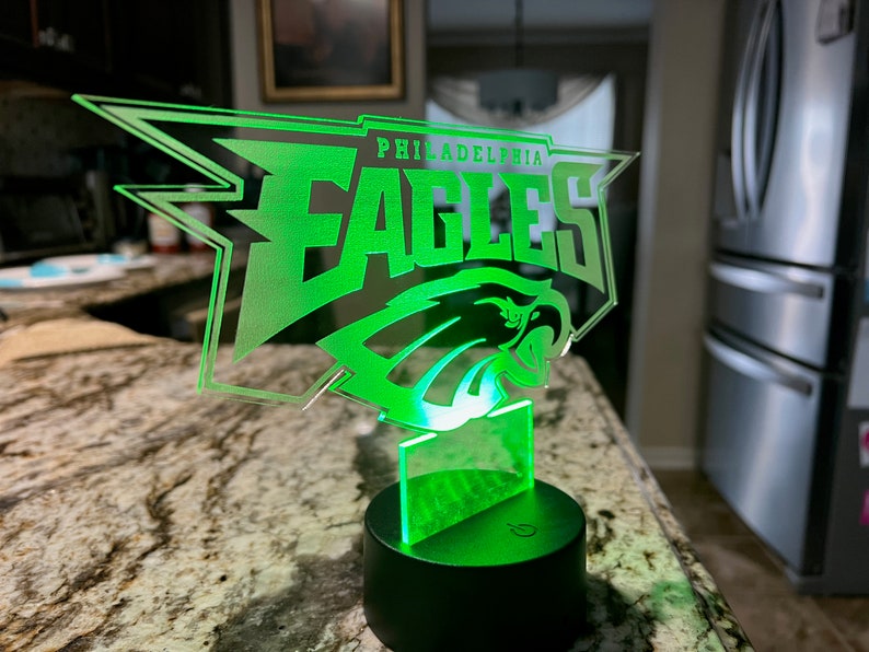 Personalized Acrylic LED Philadelphia Eagles Light - Etsy