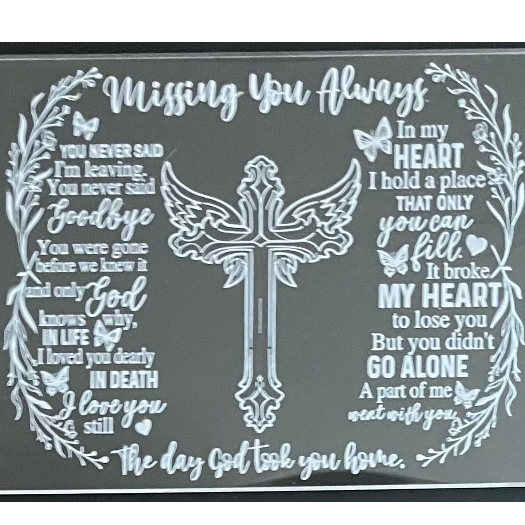 Memorial Acrylic Plaque, Bereavement Gift, Remembrance Poem - Etsy