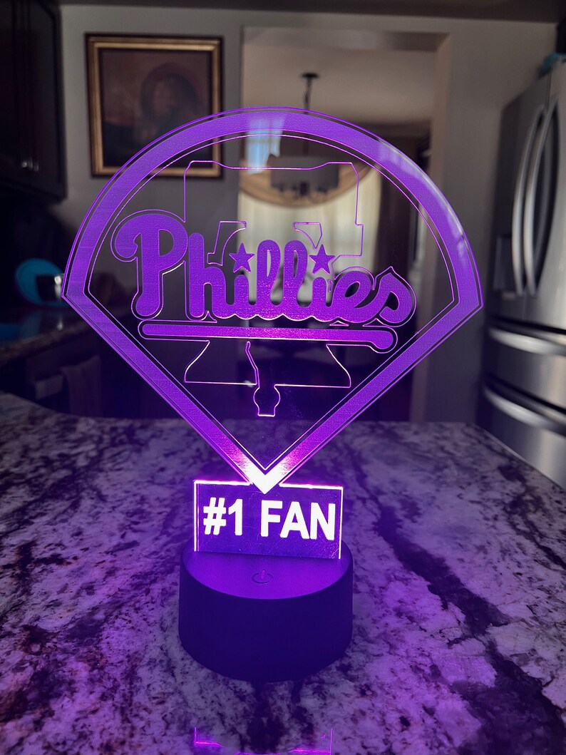 Personalized Acrylic LED Philadelphia Phillies Light - Etsy
