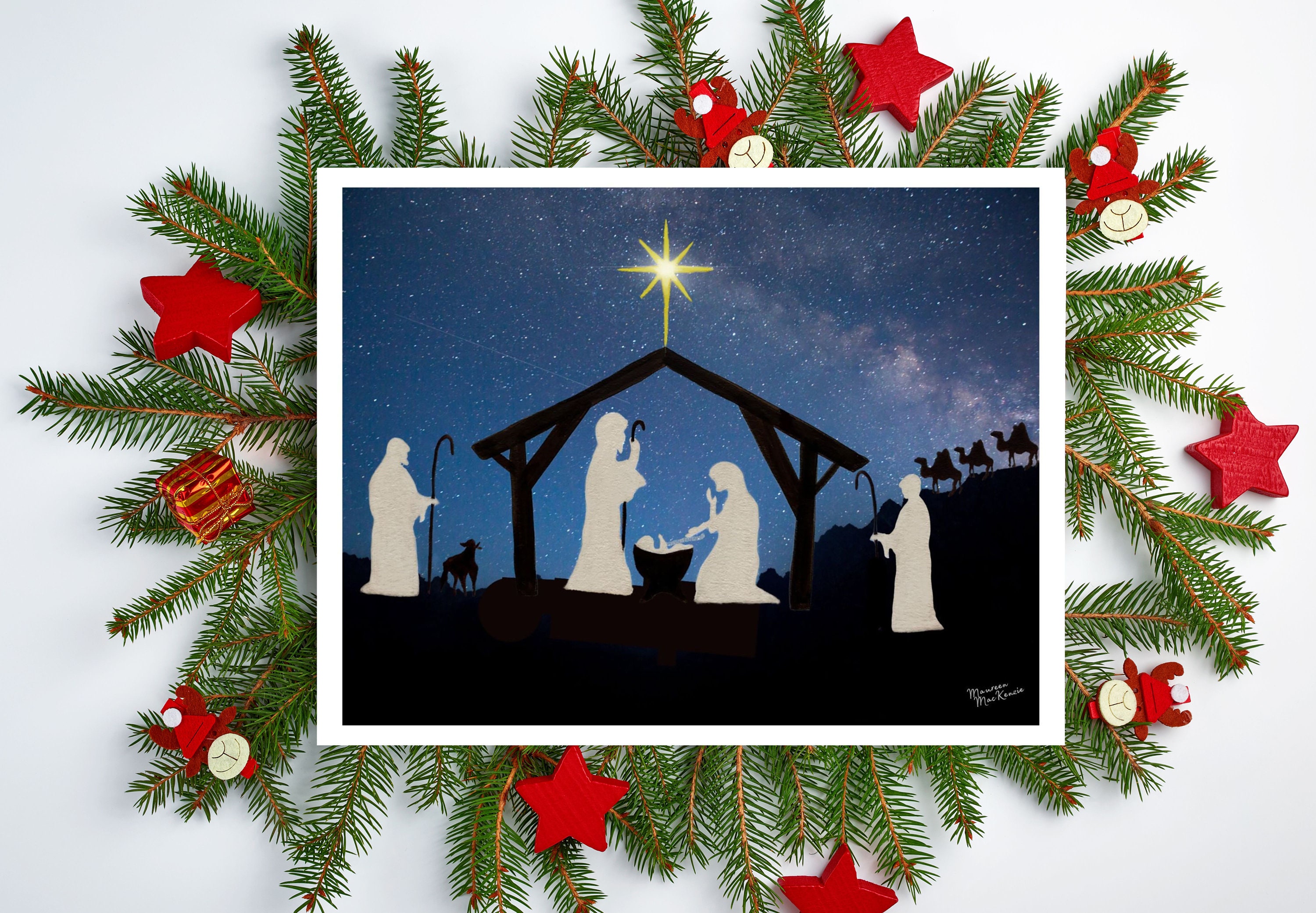 Nativity Christmas Card Set or Individual | Manger Scene | Christian ...