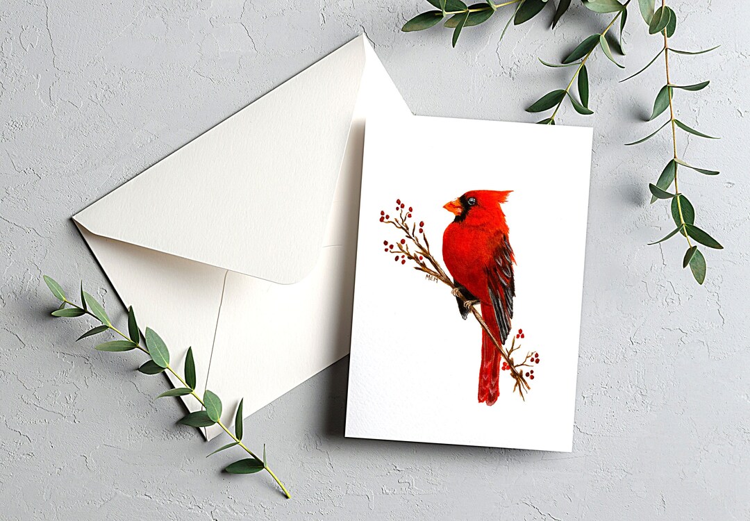 Cardinal Note Card All Occasion Cardinal Greeting Card - Etsy