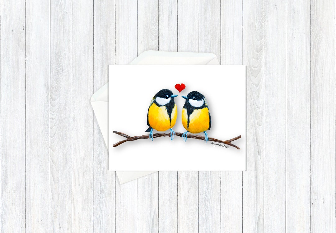 Love Birds Valentine's Day Card Anniversary Card Cute Love Card ...