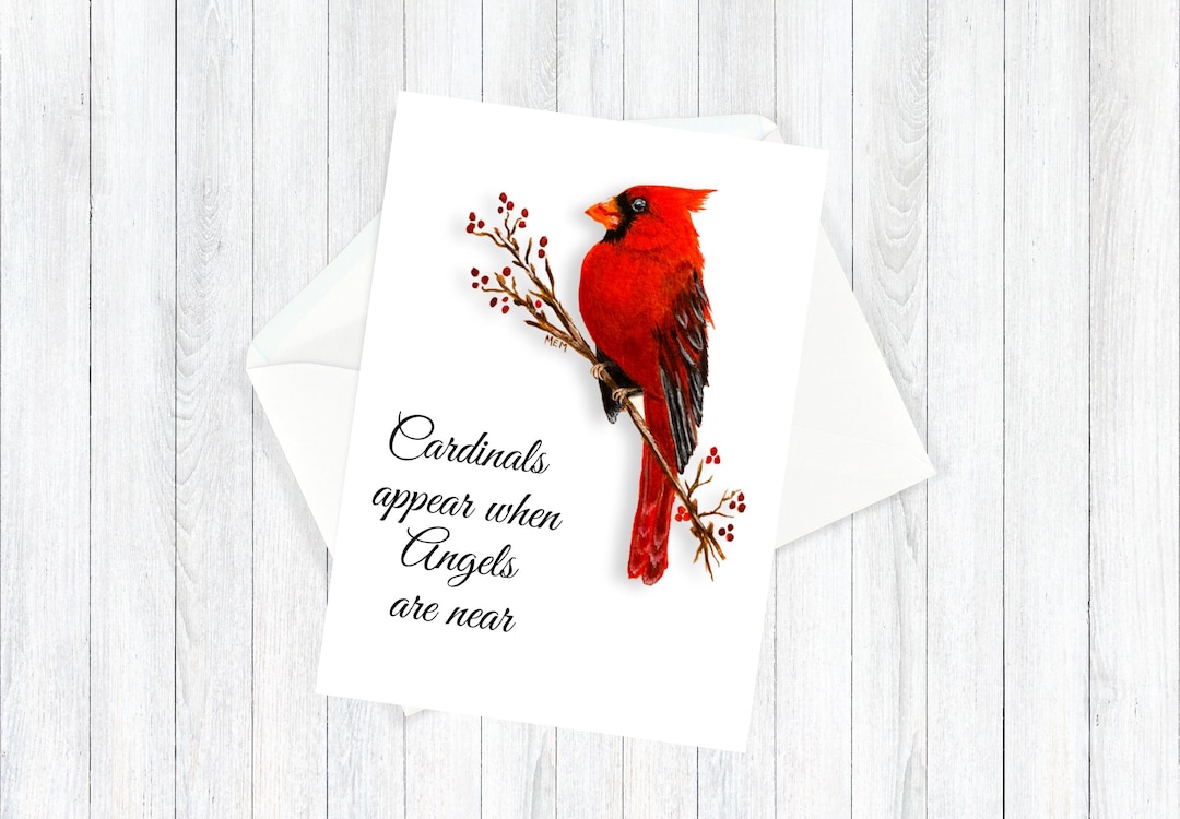 Cardinal Sympathy Card, Sorry for Your Loss, Cardinal Bereavement Card ...
