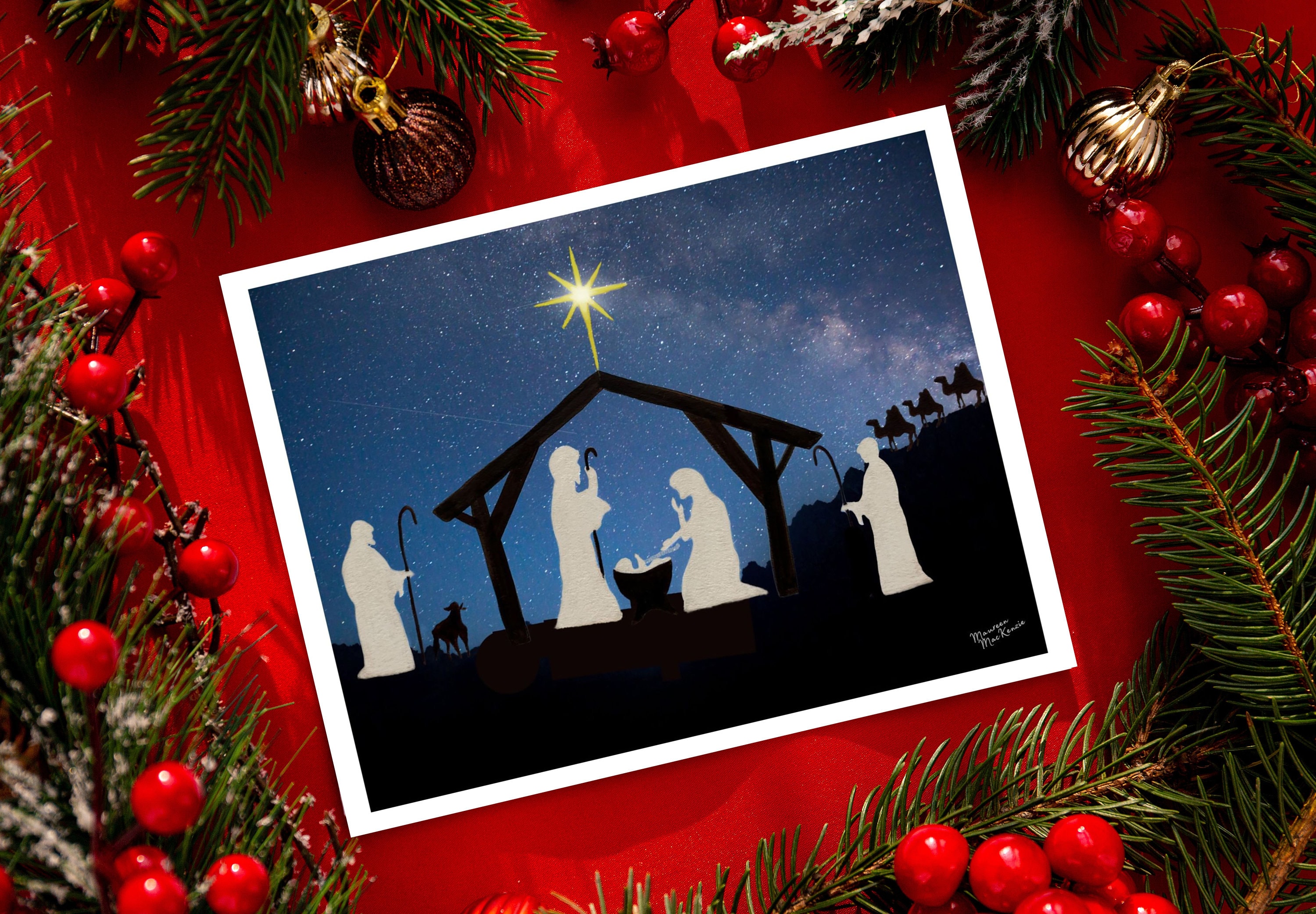 Nativity Christmas Card Set or Individual | Manger Scene | Christian ...