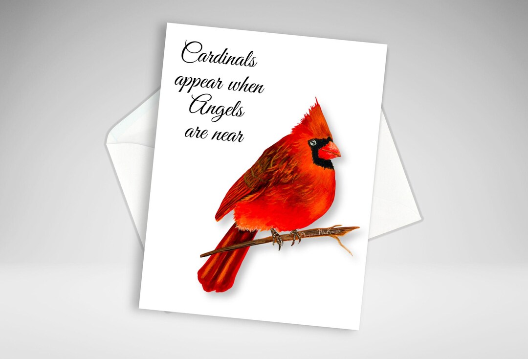Cardinal Sympathy Card, Sorry for Your Loss, Cardinal Bereavement Card ...
